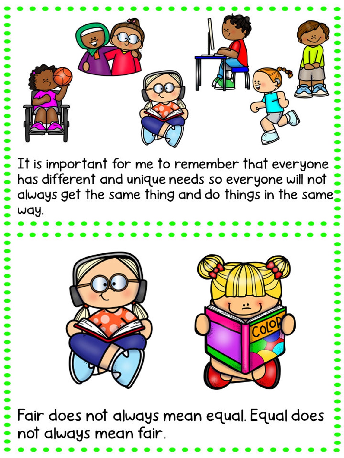 Fairness Social Skills Story Fairness Lesson It's Not - Etsy