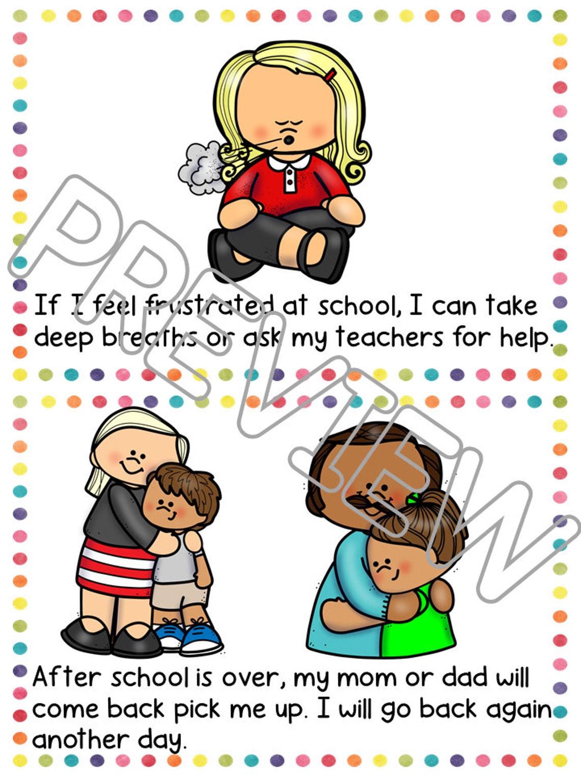 Going to School Social Skills Story Starting School First - Etsy