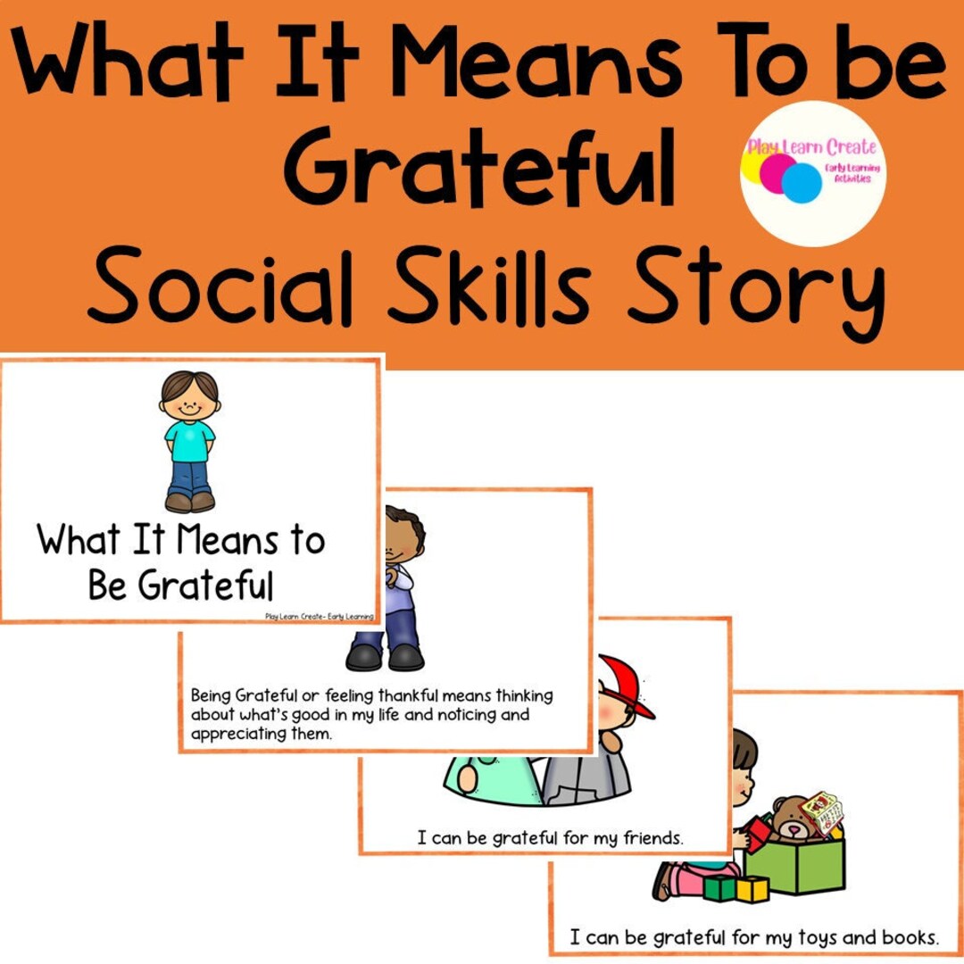 Grateful Social Skills Story, Thankful Social Skills Story, I Am ...