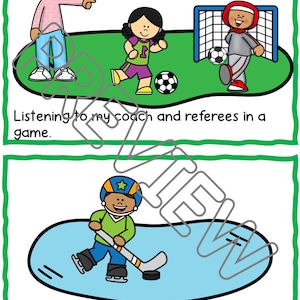 Good Sportsmanship Social Skills Story, Playing Sports Social Skills ...