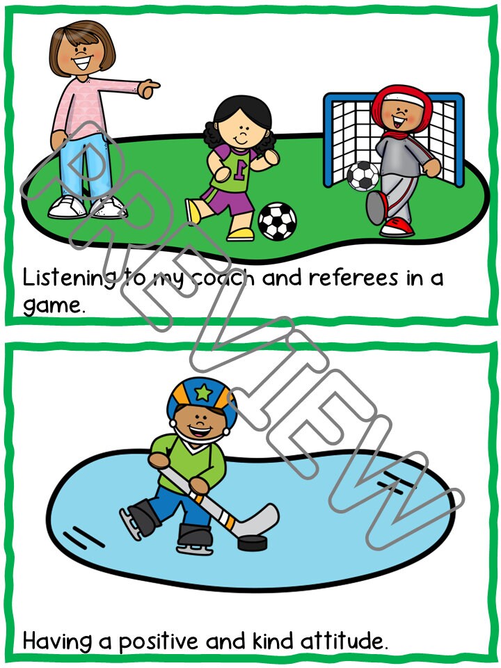Good Sportsmanship Social Skills Story, Playing Sports Social Skills ...
