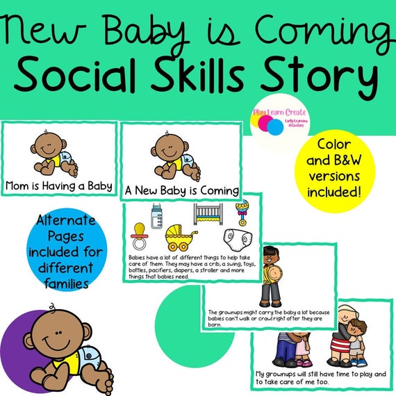 New Baby Social Skills Story Printable Social Skills Story - Etsy