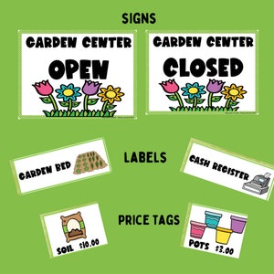 Garden Dramatic Play, Pretend Play Set, Garden Store Play, Preschool ...