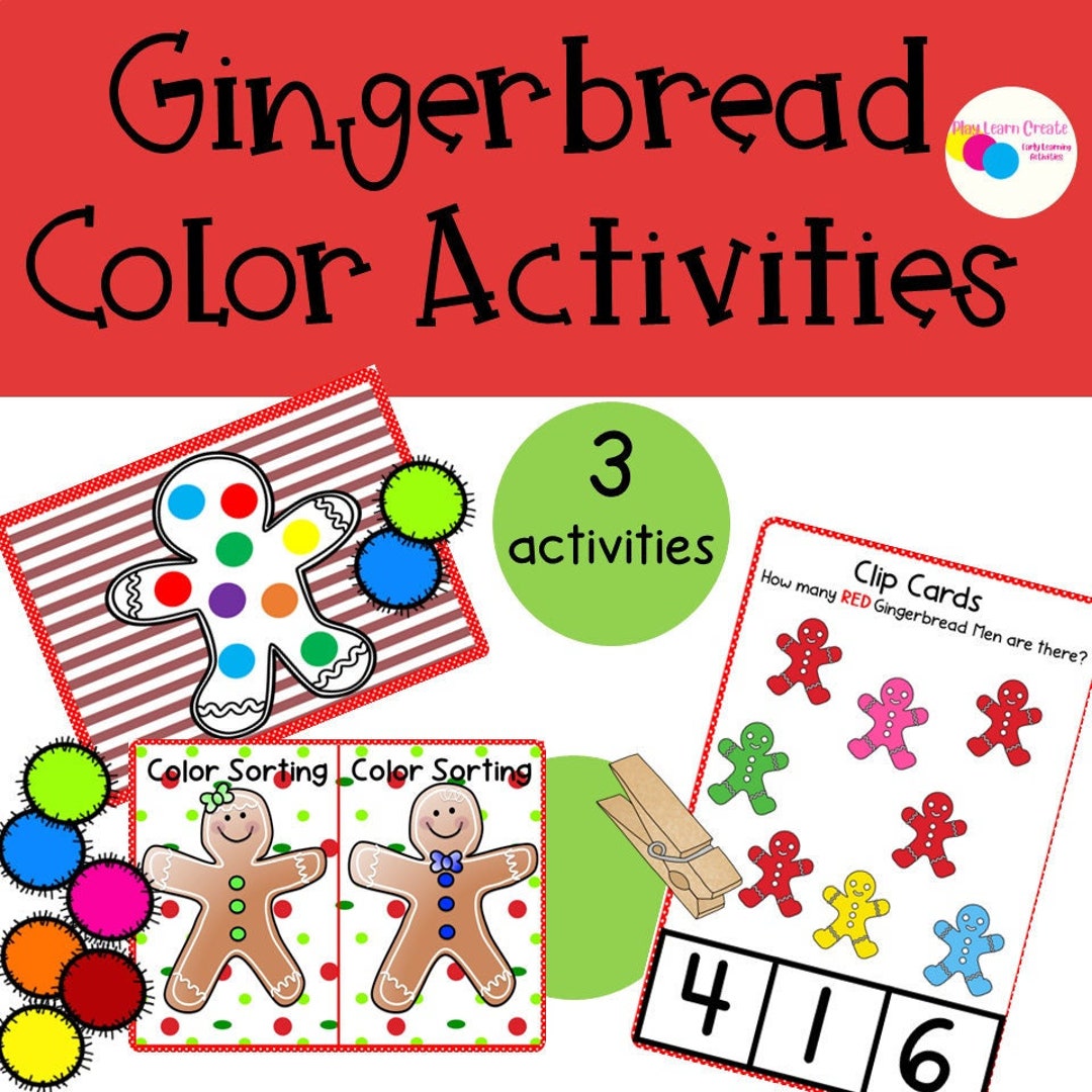 Gingerbread Theme Color Activities, Toddler Color Activities, Toddler ...