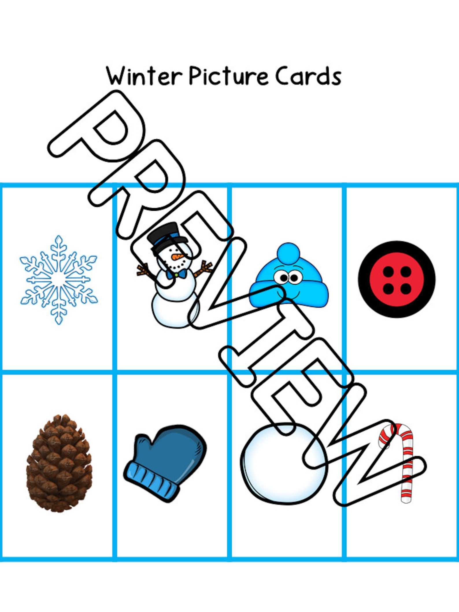 Winter Theme Sensory Bin Hunt, Checklist for Toddler, Preschool and ...