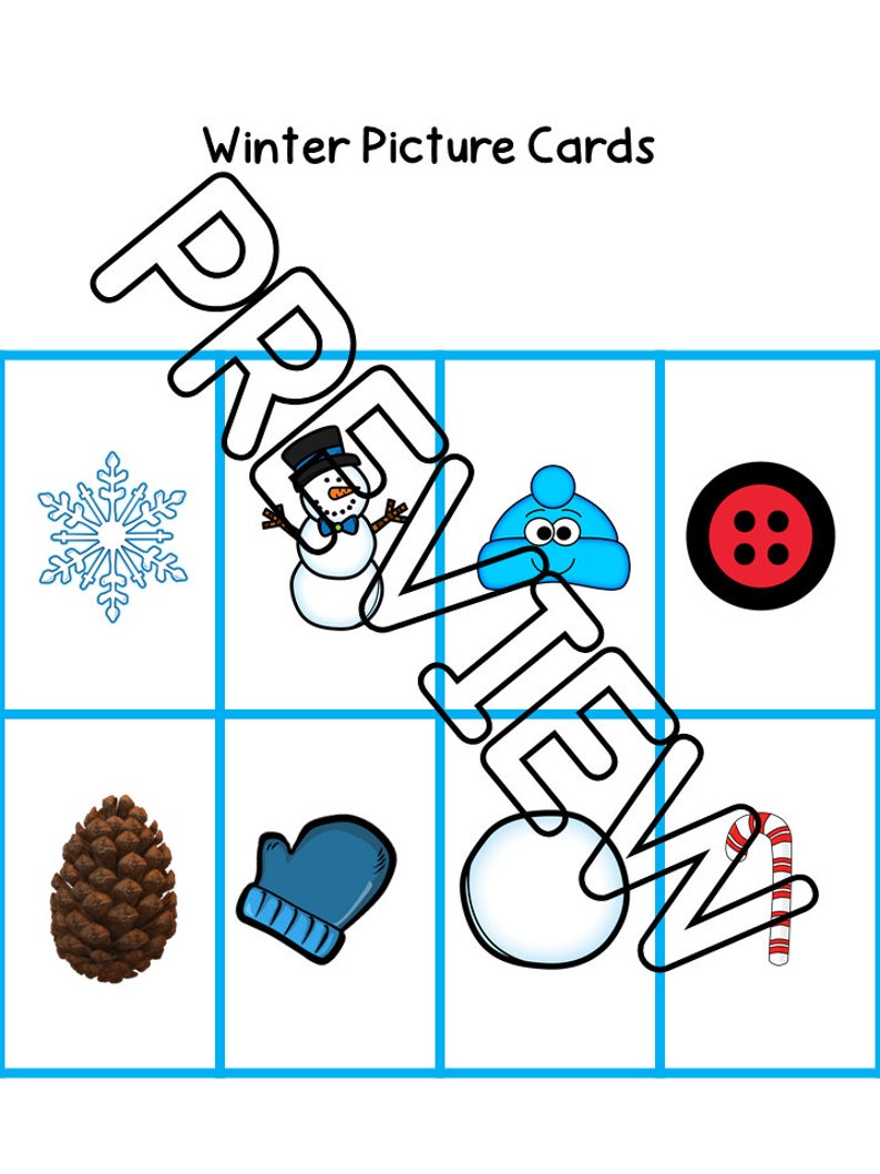 Winter Theme Sensory Bin Hunt, Checklist for Toddler, Preschool and ...