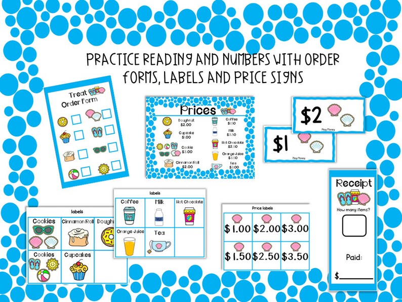 Beach Cafe Dramatic Play Set, Summe Learning, Preschool Summer Learning ...