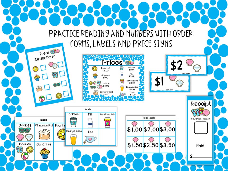 Beach Cafe Dramatic Play Set, Summe Learning, Preschool Summer Learning ...