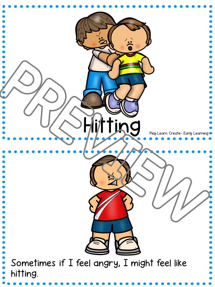 Hitting Social Skills Story Hitting Visuals Safety Story No - Etsy ...