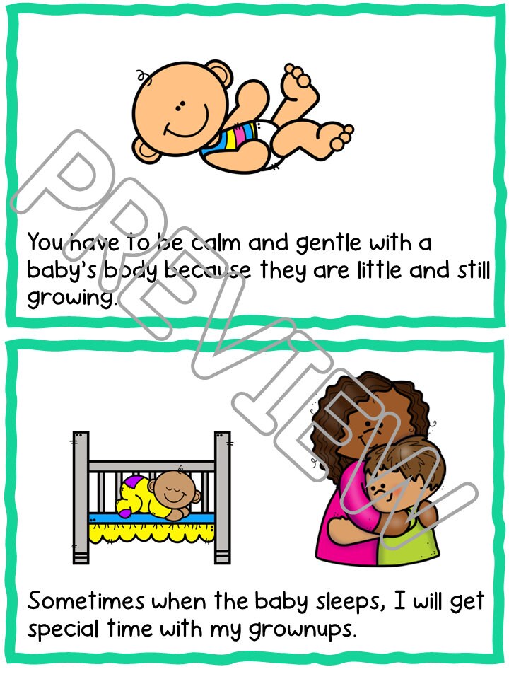 New Baby Social Skills Story, Printable Social Skills Story, Big ...