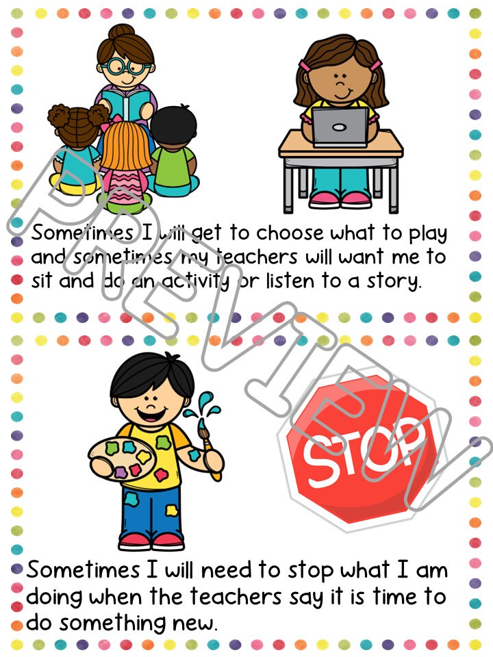 Going to School Social Skills Story, Starting School, First Day of ...