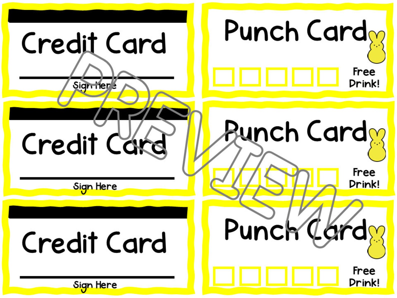 Bunny Cafe Dramatic Play Set, Easter Pretend Play Set, Printable Play ...