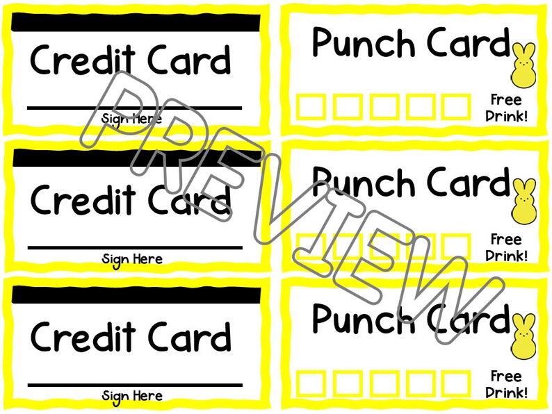 Bunny Cafe Dramatic Play Set, Easter Pretend Play Set, Printable Play ...