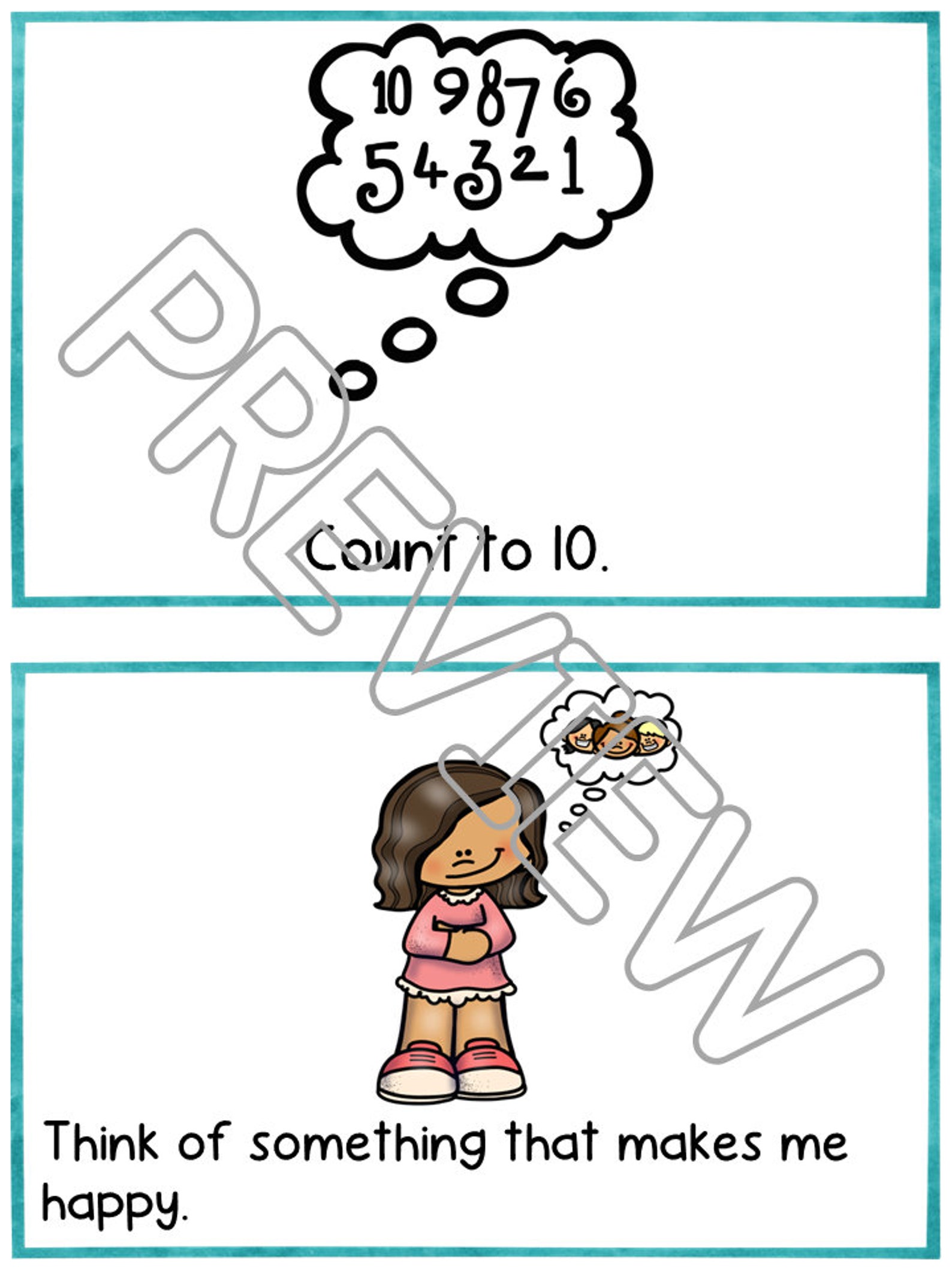 Printable Social Skills Story for Preschool, Feeling Mad, Calming ...
