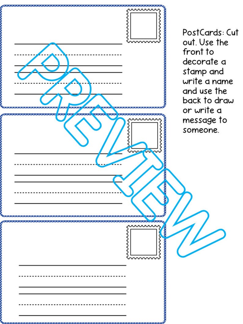 Post Office Dramatic Play Set, Printable Play, Pretend Play Kit ...