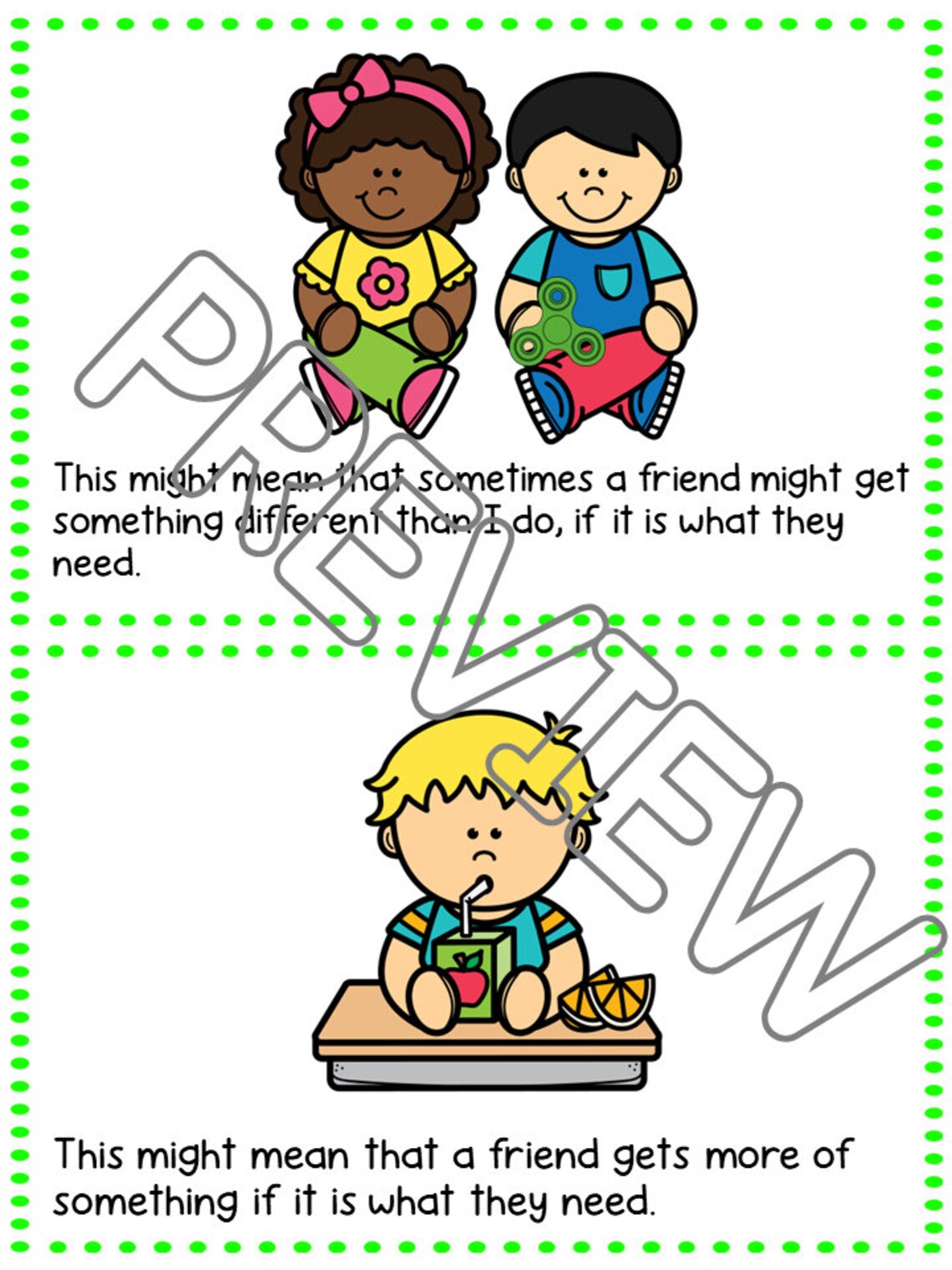 Fairness Social Skills Story, Fairness Lesson, It's Not Fair Story ...