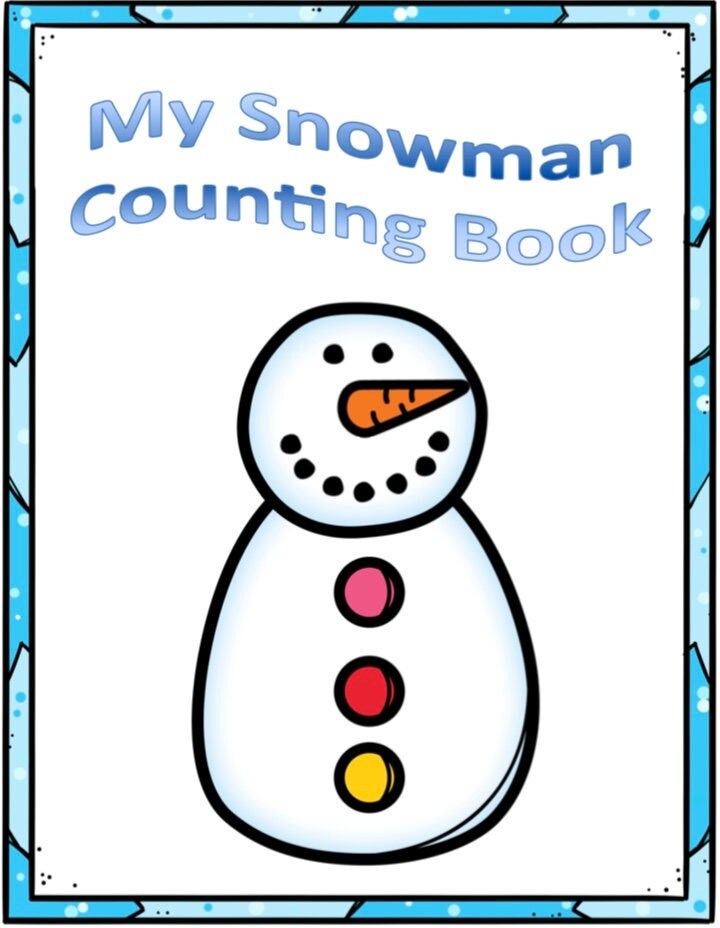 Snowman Counting Book, for Preschool, Prek and Kindergarten, Counting ...