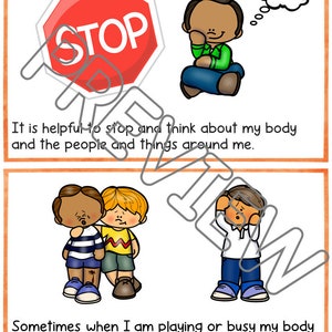 Body Awareness Social Skills Story, Body Safety Story, Body Safety ...