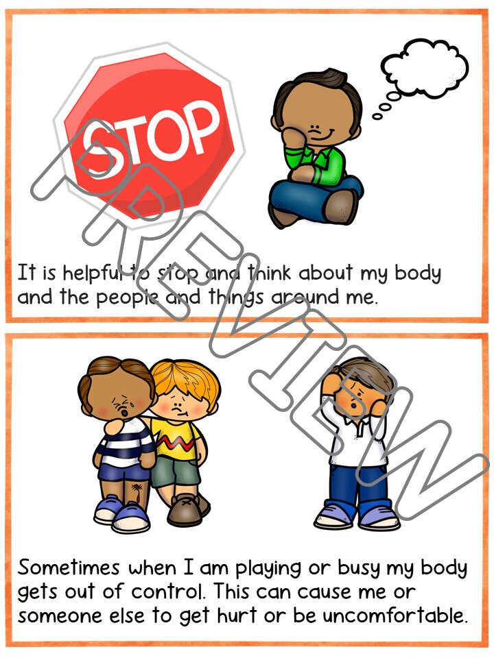 Body Awareness Social Skills Story, Body Safety Story, Body Safety ...