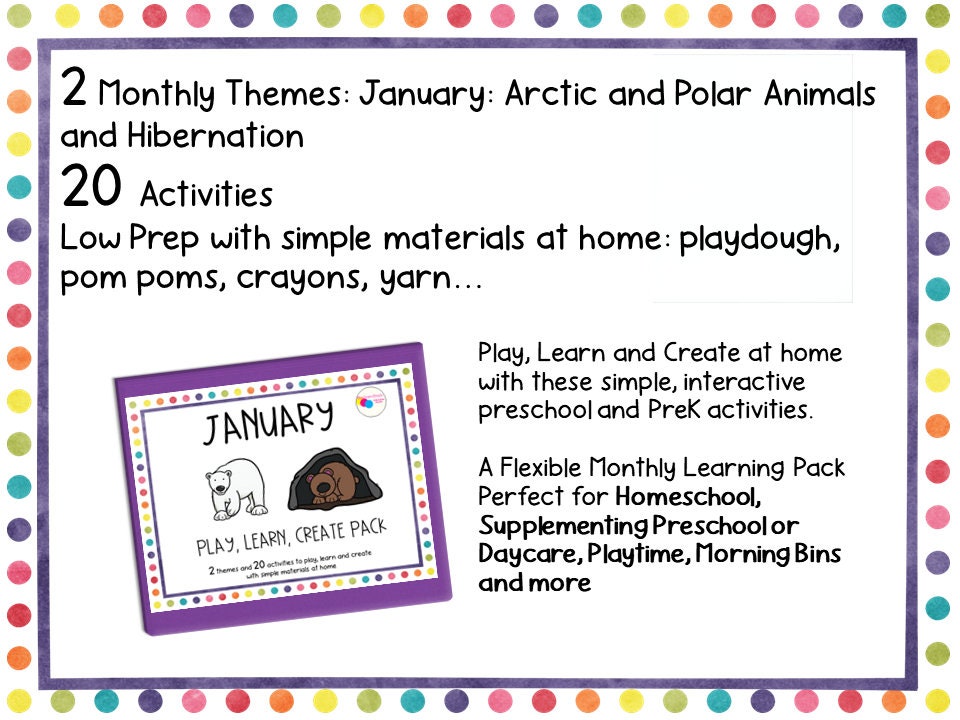 January Preschool Workbook, Polar Theme Preschool, Arctic Theme ...