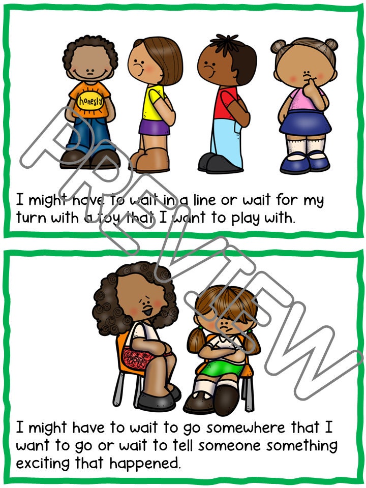 Waiting Social Skills Story, Patience Social Skills Story, Patience ...