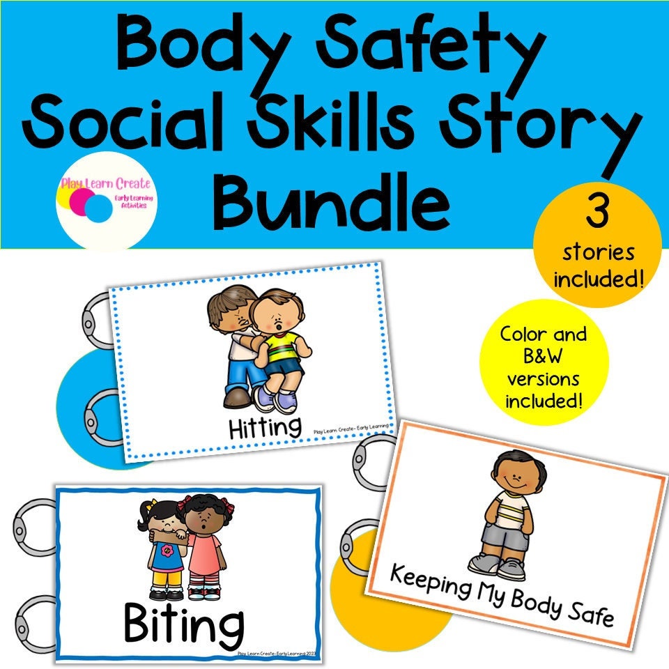 Body Safety Social Skills Story Bundle, Hitting Social Skills Story ...