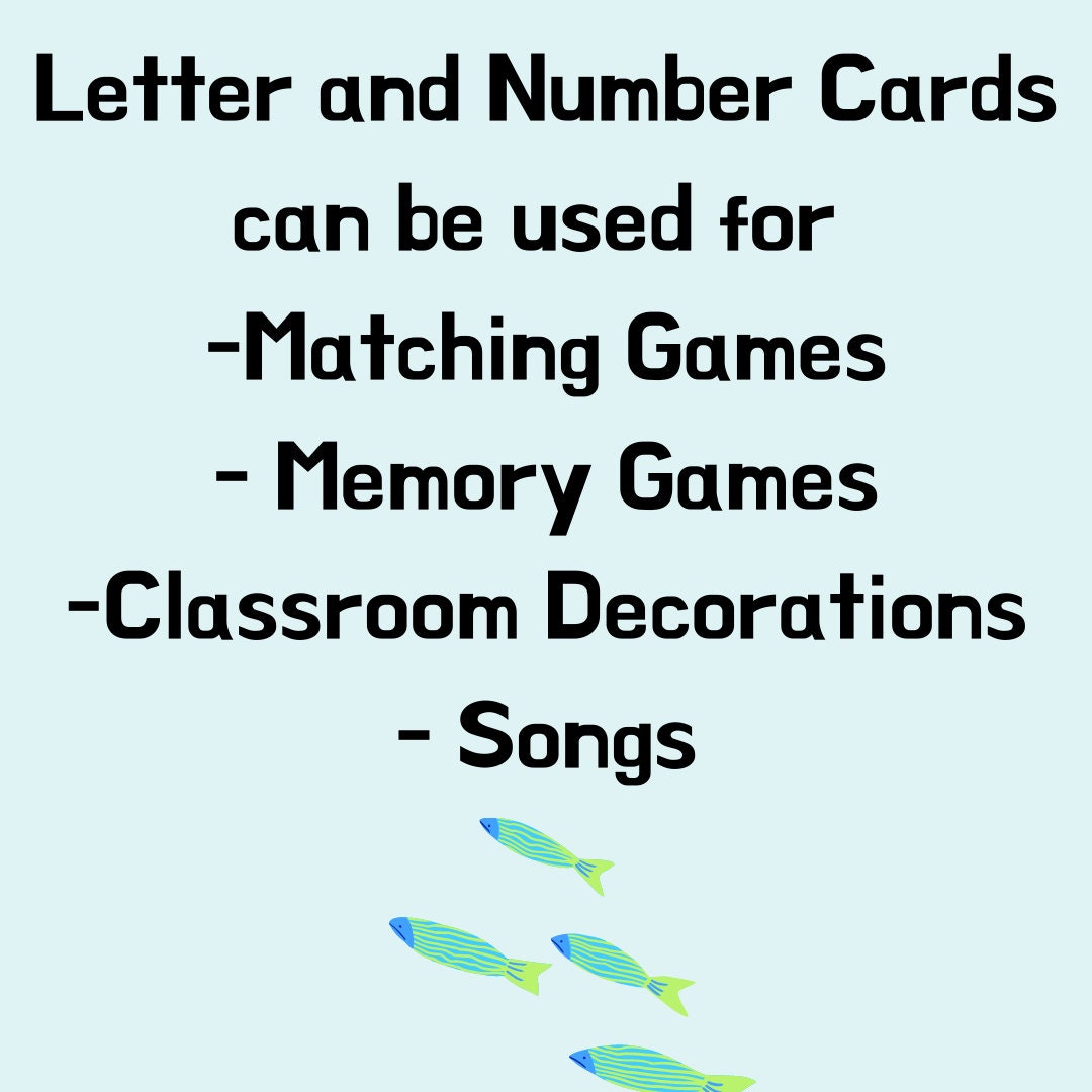 Ocean Theme Learning Game, Letter Match Game, Number Match Game, Ocean ...
