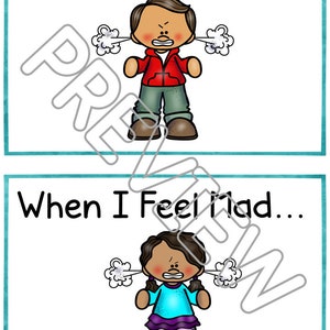 Printable Social Skills Story for Preschool, Feeling Mad, Calming ...