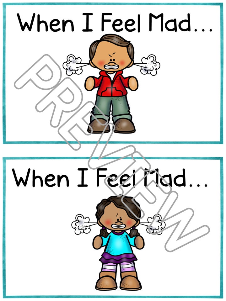 Printable Social Skills Story for Preschool Feeling Mad - Etsy