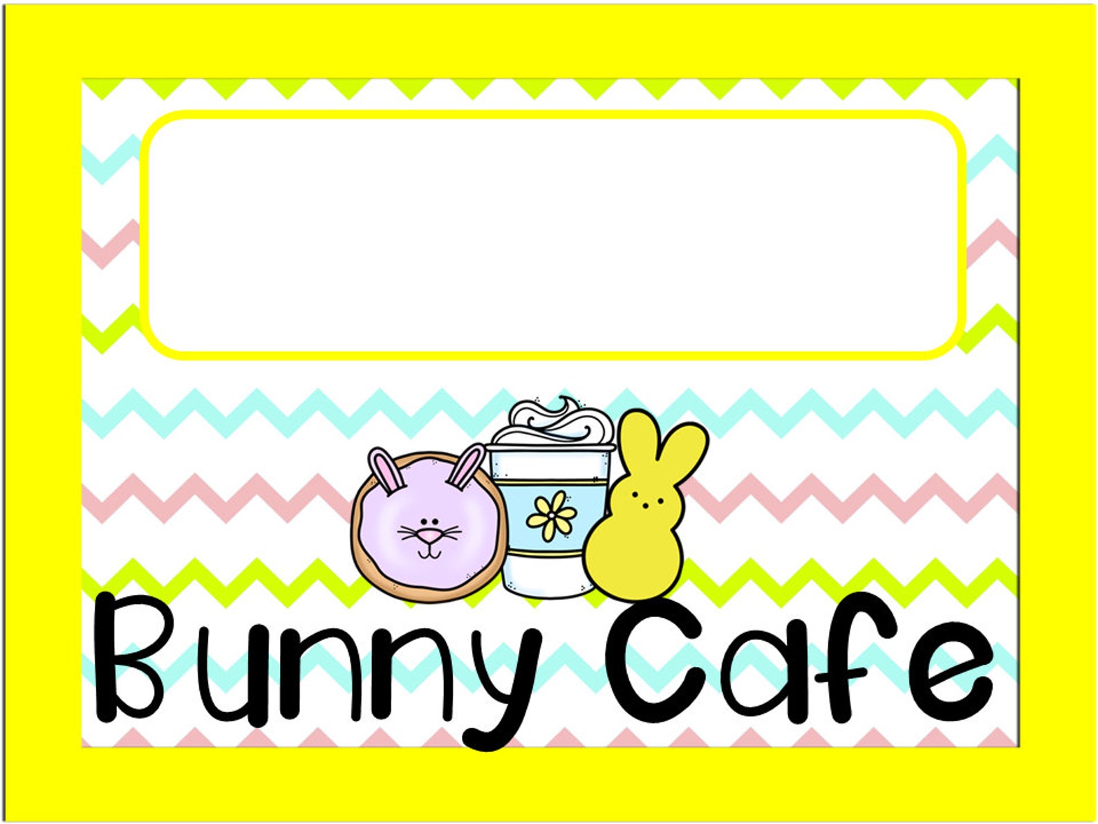 Bunny Cafe Dramatic Play Set, Easter Pretend Play Set, Printable Play ...