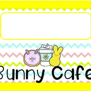 Bunny Cafe Dramatic Play Set, Easter Pretend Play Set, Printable Play ...