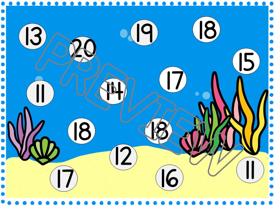 Ocean Theme Learning, Ocean Roll and Cover, Ocean Math, Ocean Preschool ...