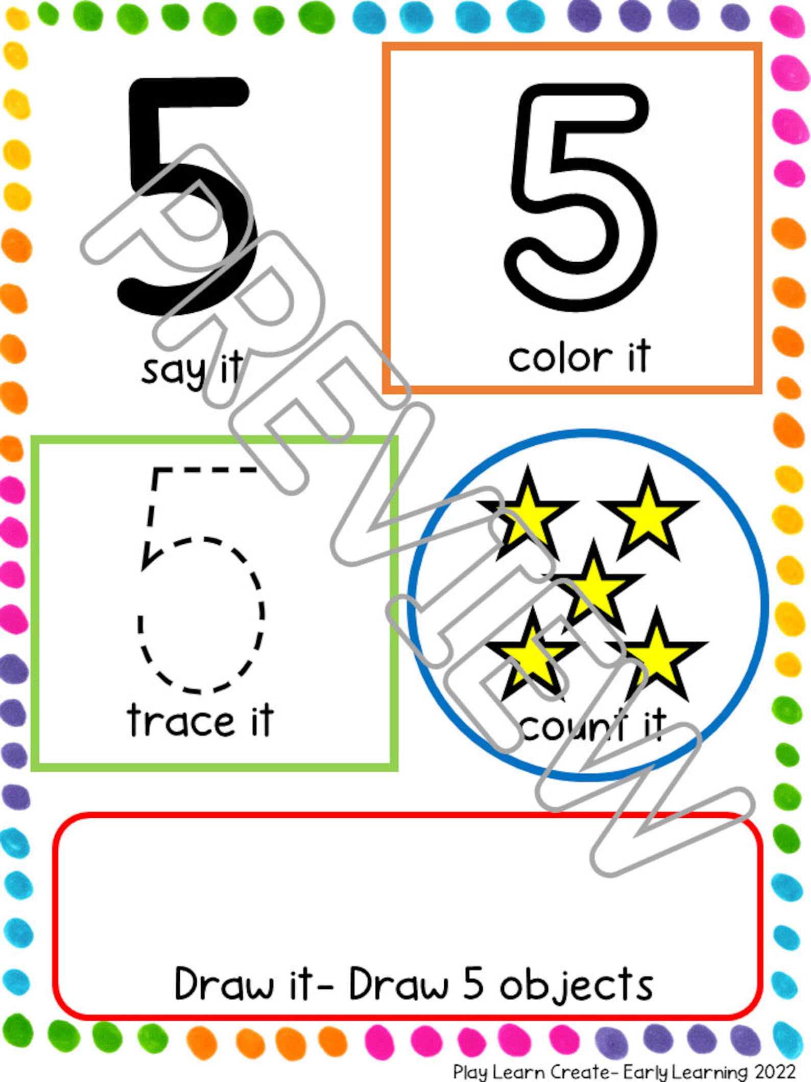 Number Activity Book, Number Printables for Preschool Math ...