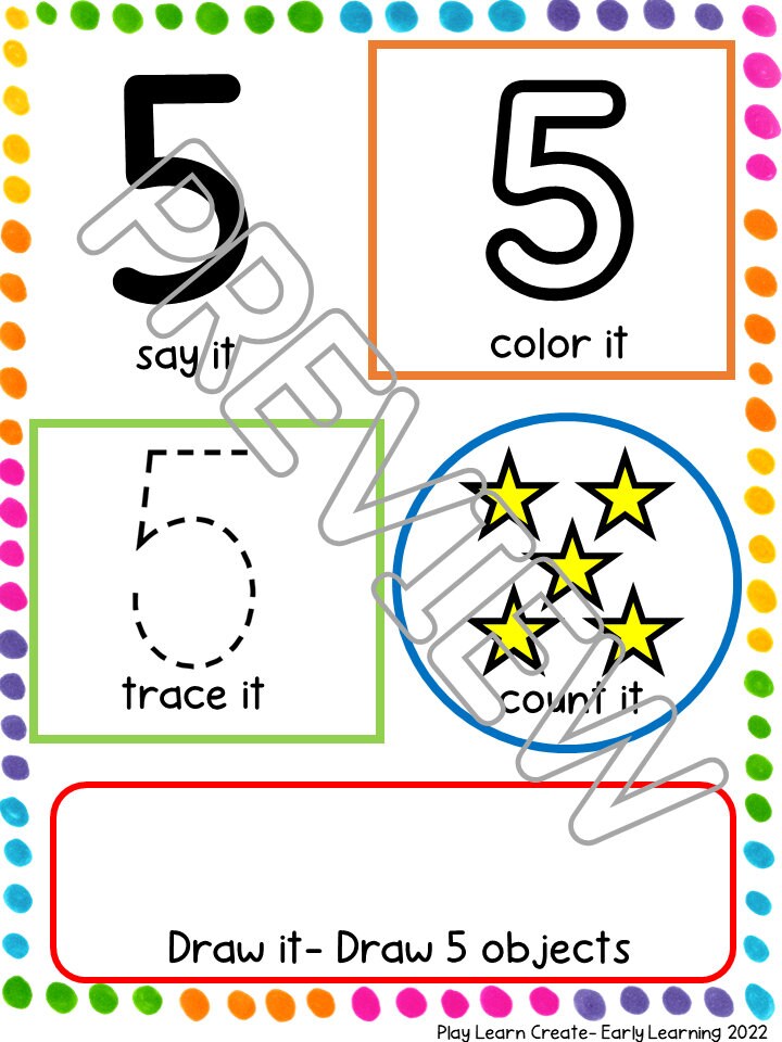 Number Activity Book, Number Printables for Preschool Math ...