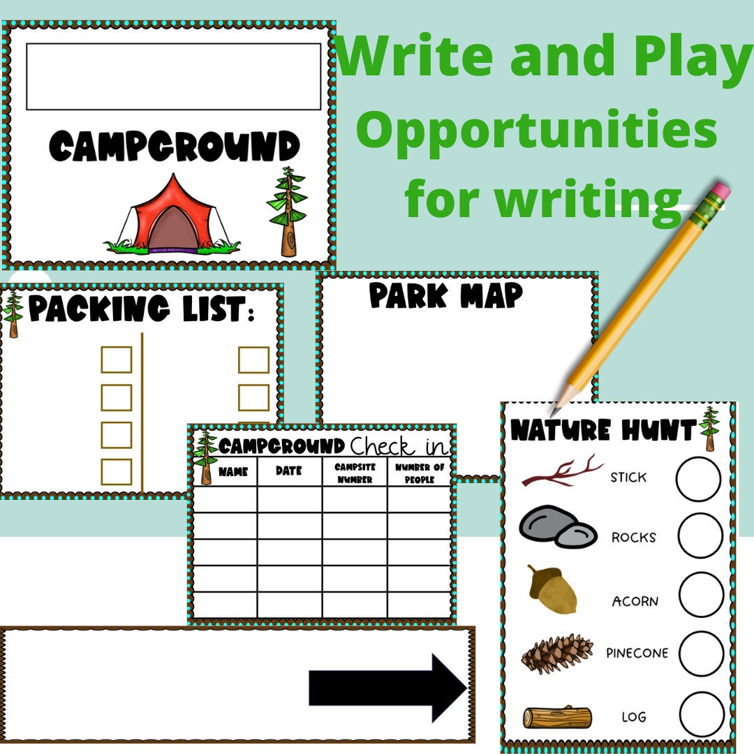 Camping Dramatic Play, Camping Printables, Camping Preschool Theme ...