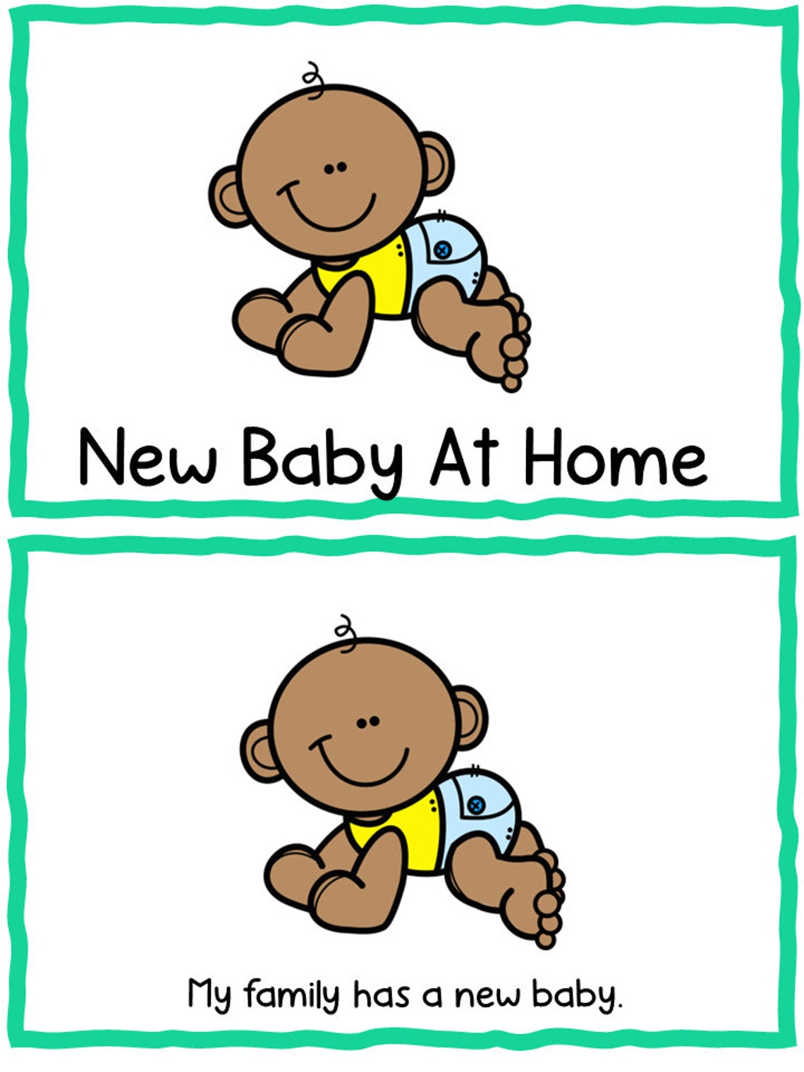 New Baby at Home Social Skills Story, Printable Social Skills Story ...