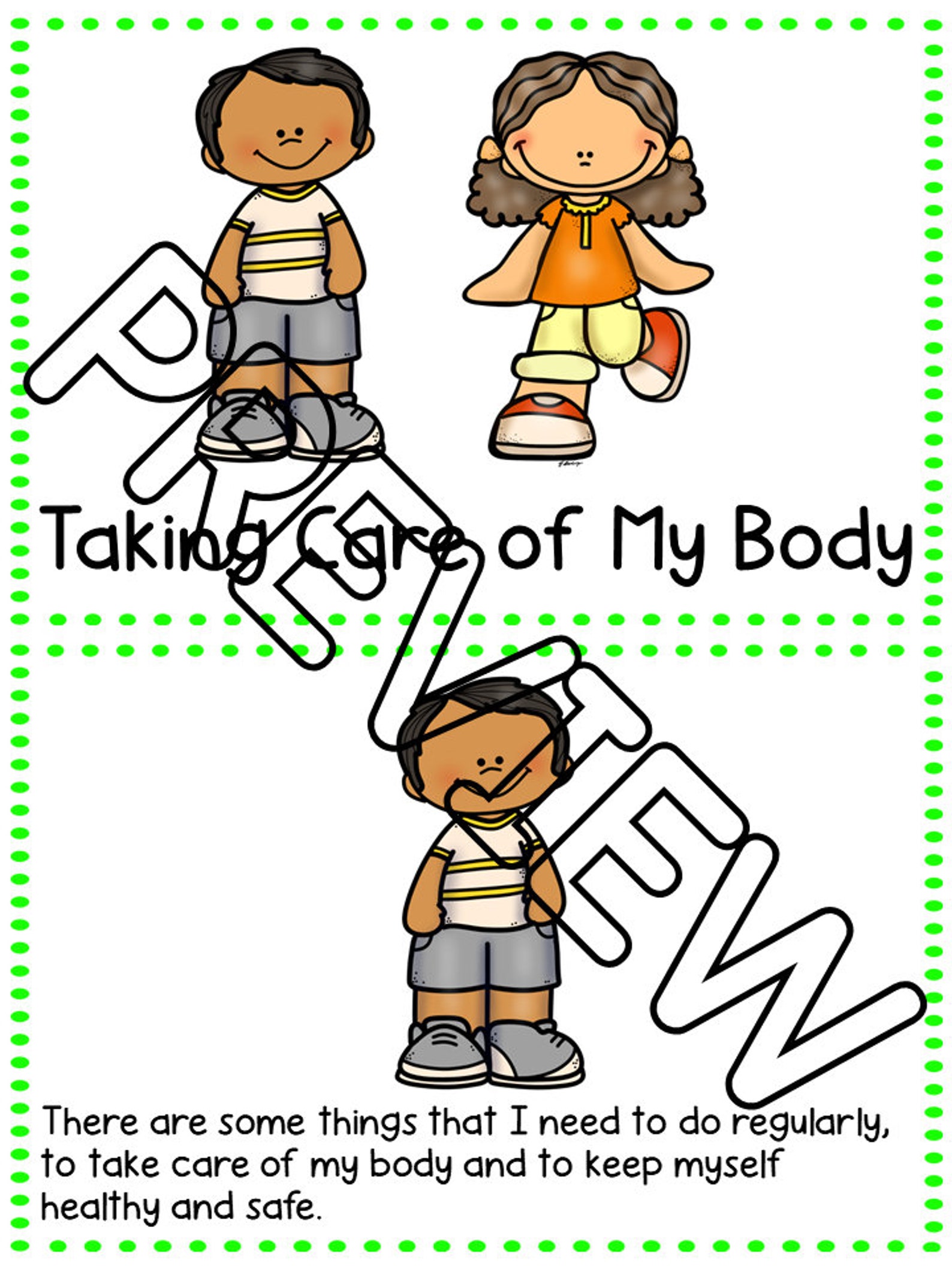 Taking Care of My Body Social Skills Story, Personal Hygiene Social ...