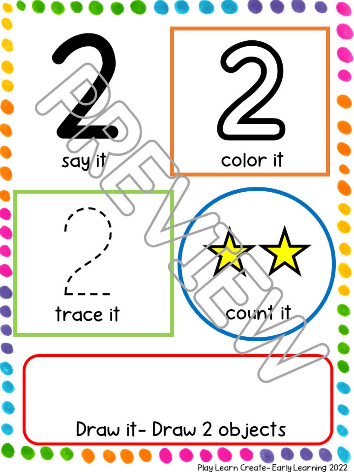 Number Activity Book, Number Printables for Preschool Math ...