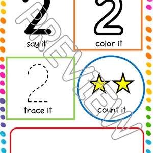 Number Activity Book, Number Printables for Preschool Math ...