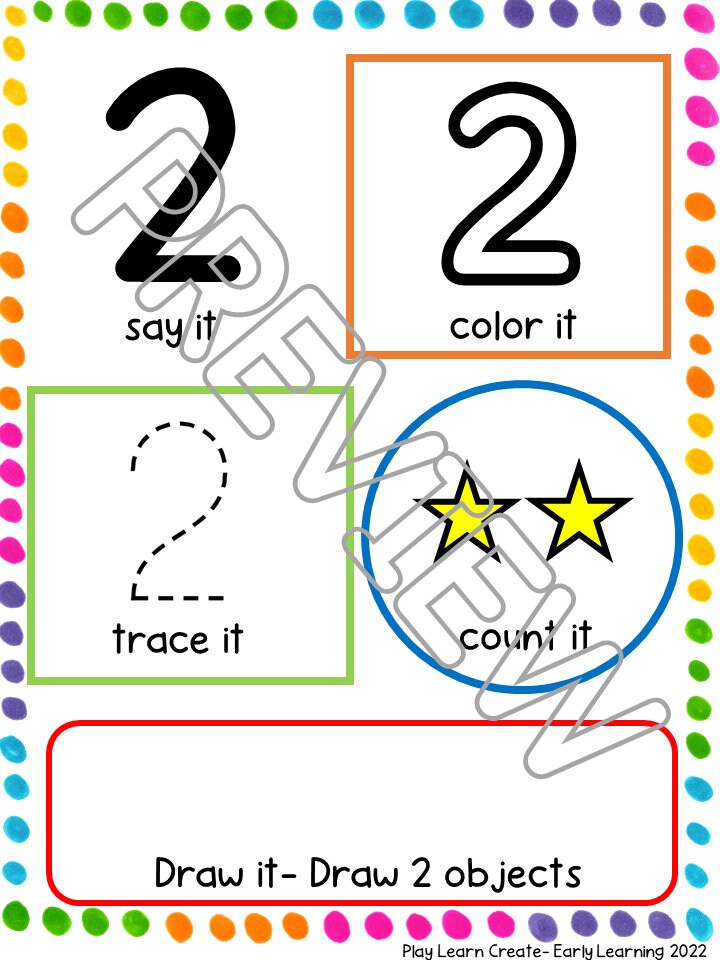 Number Activity Book, Number Printables for Preschool Math ...