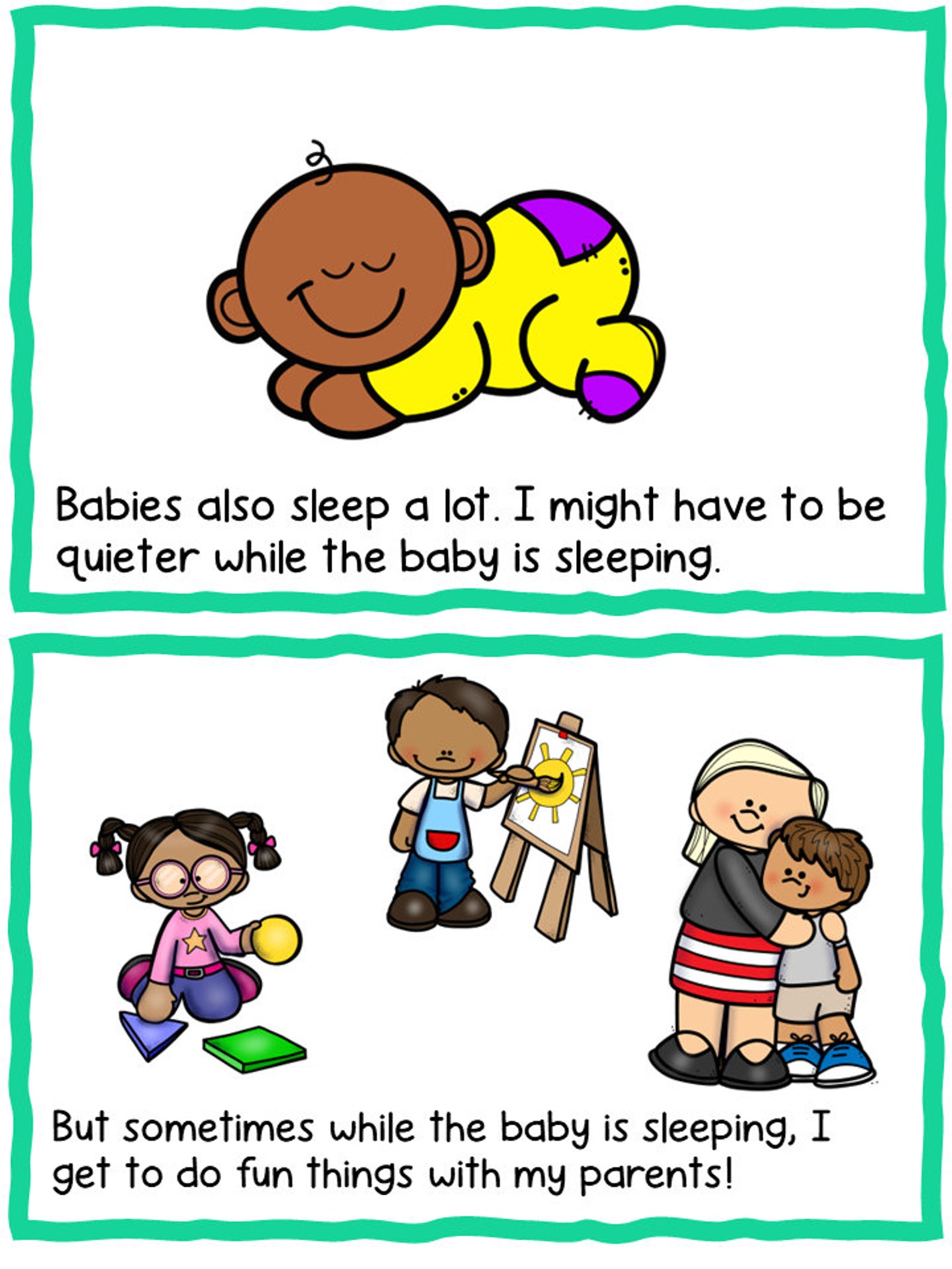 New Baby at Home Social Skills Story, Printable Social Skills Story ...