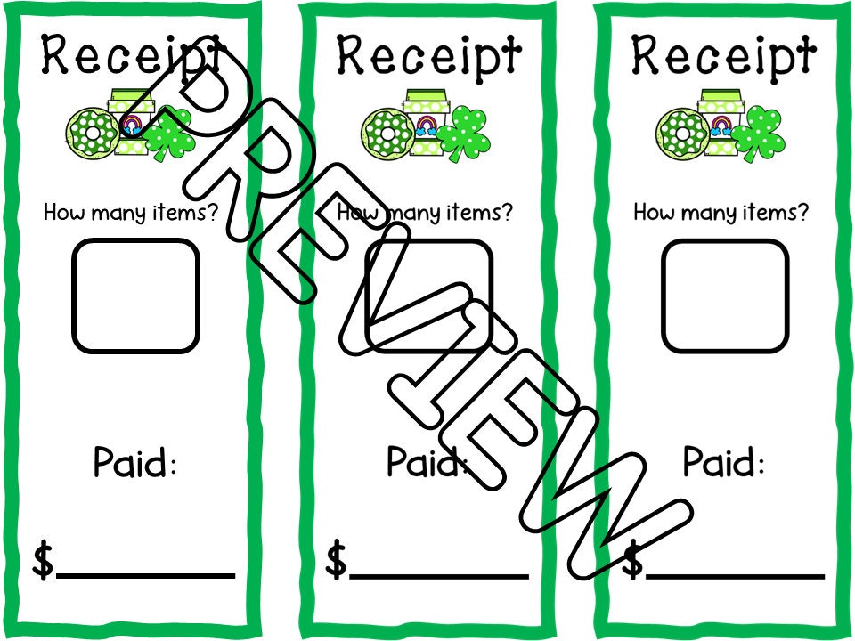 Shamrock Cafe Dramatic Play Set, St. Patrick's Day Pretend Play Set ...