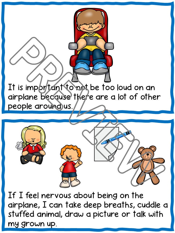Going on an Airplane Social Skills Story, Travel Social Skills Story ...