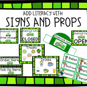 Shamrock Cafe Dramatic Play Set, St. Patrick's Day Pretend Play Set ...