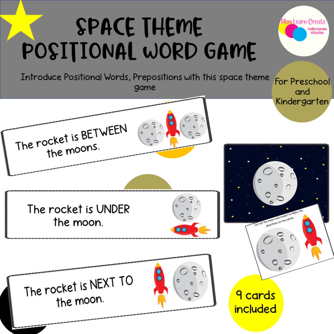 Space Theme Printable Preschool Learning Bundle Preschool - Etsy