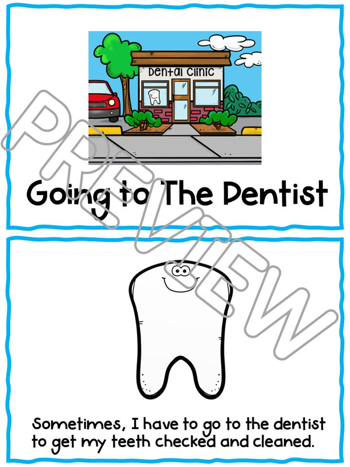 Going to the Dentist Printable Social Skills Story, First Dentist Visit ...