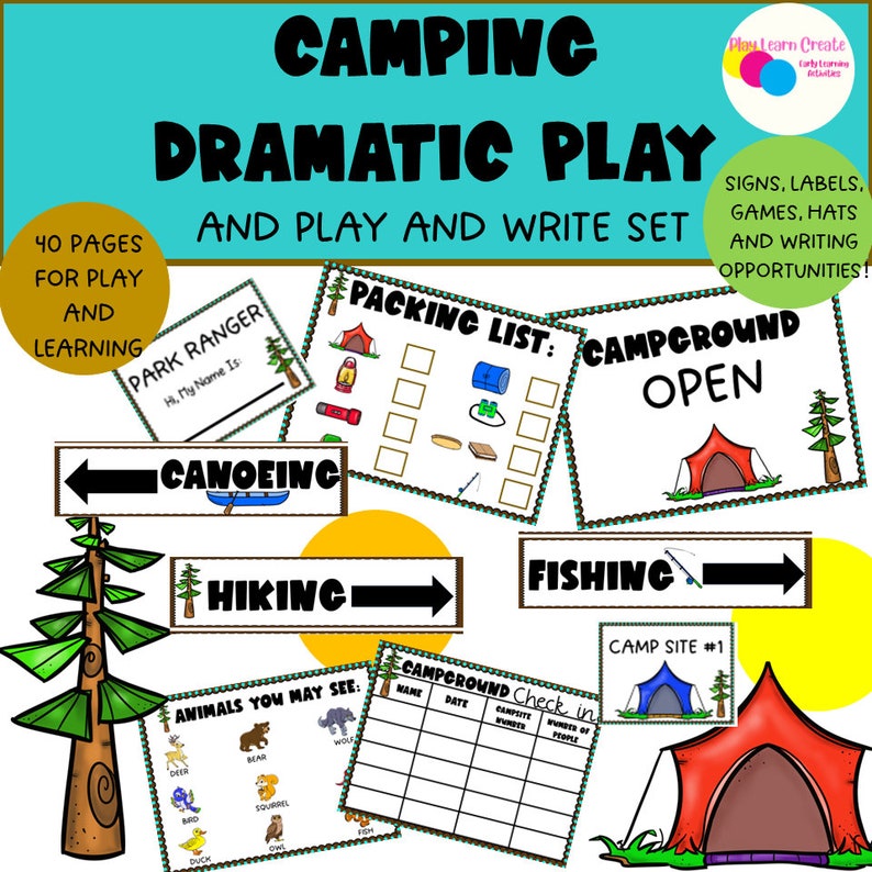 Camping Theme Preschool, Camping Theme Learning, Printable Camping ...