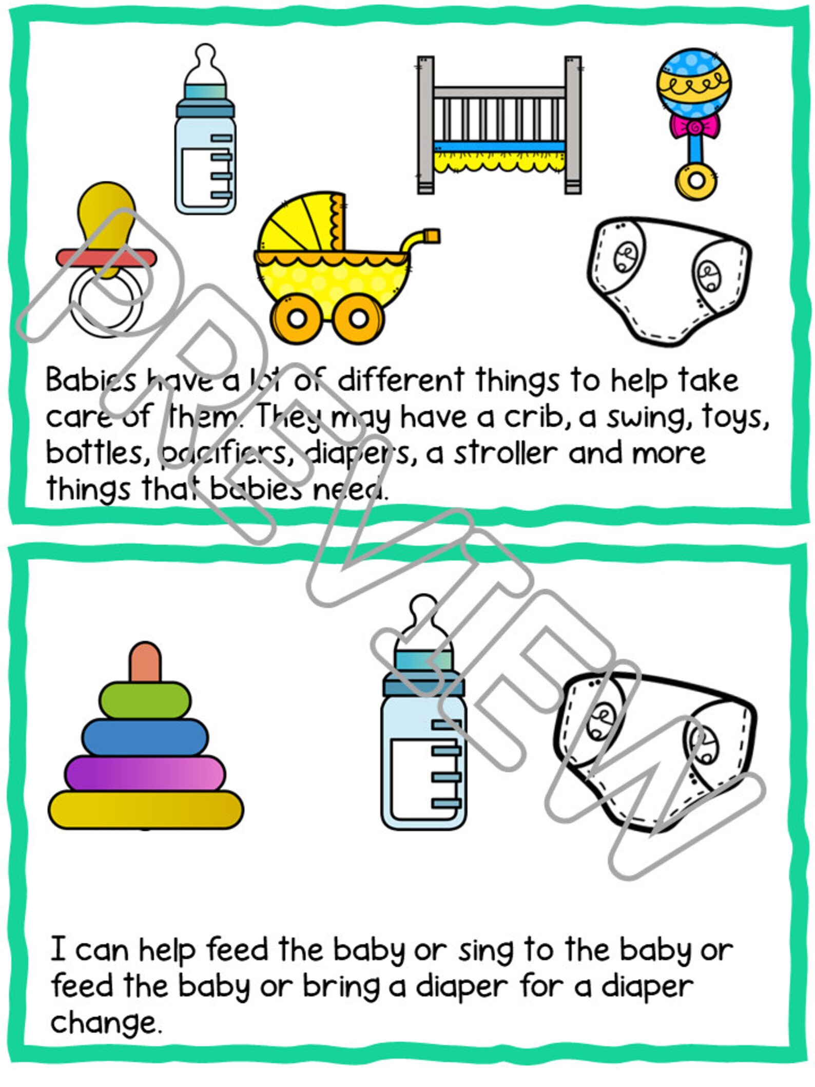 New Baby Social Skills Story, Printable Social Skills Story, Big ...
