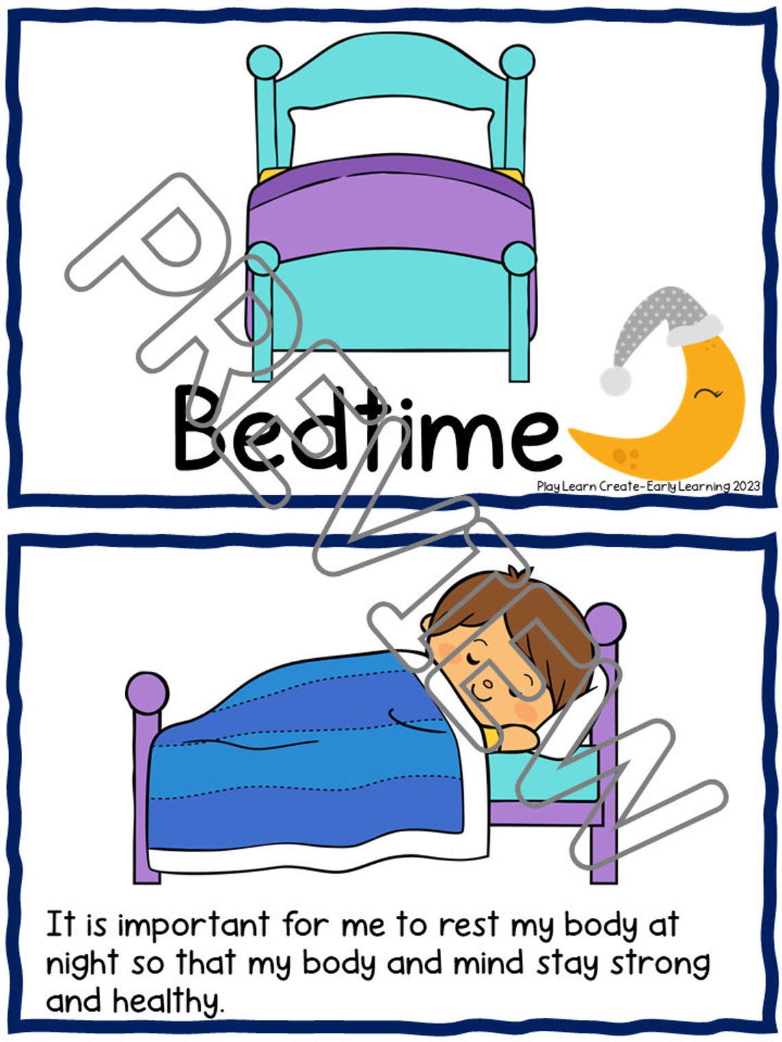Bedtime Social Skills Story, Bedtime Routine Chart, Bedtime Visuals ...