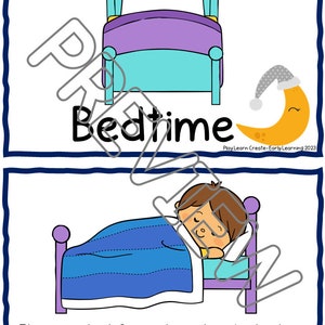 Bedtime Social Skills Story, Bedtime Routine Chart, Bedtime Visuals ...
